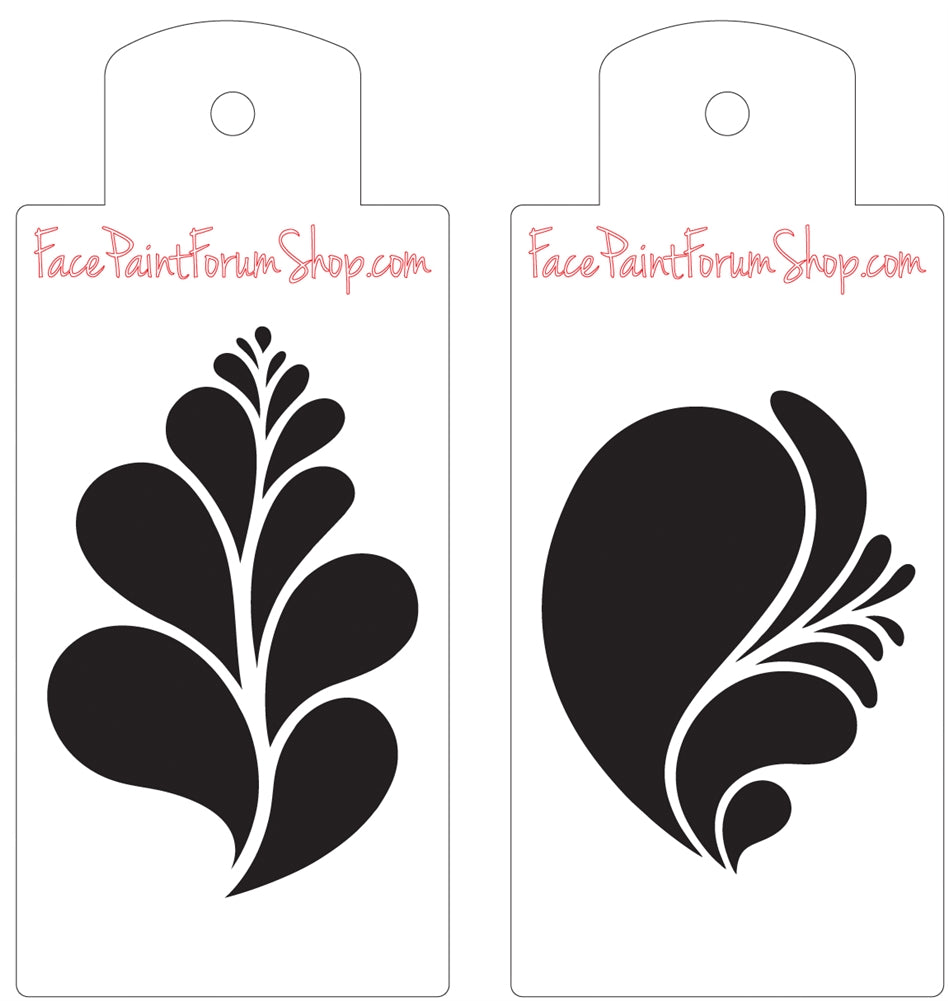 Boost Stencil Set - Tear Drop Clusters | Face Paint Forum Shop